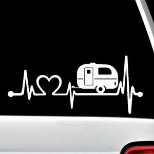 Teardrop Camper Decal | Teardrop Camper Travel Trailer Heartbeat ...