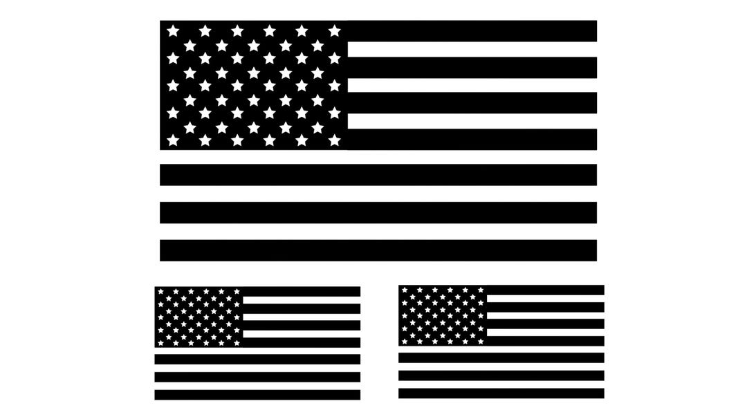Custom Flag Decal Sticker Set Black Matte Finish 3-count - Etsy