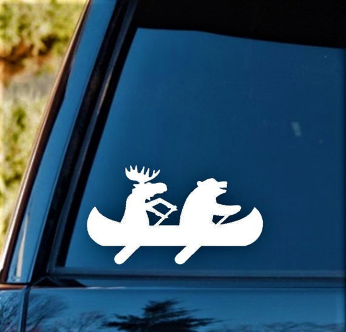 Moose Bear Canoe Decal Sticker for Car Truck SUV Window - Etsy