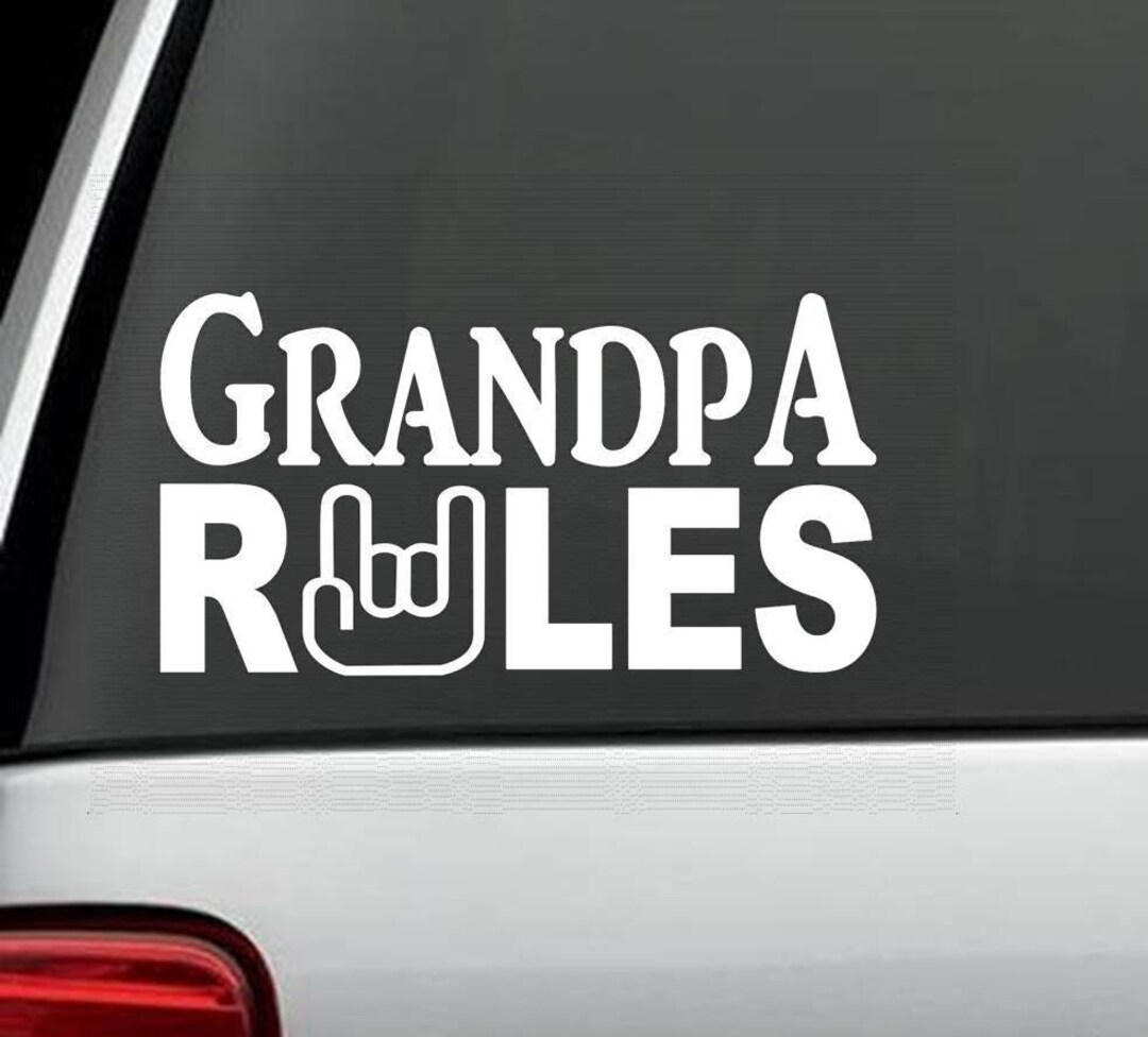 Grandpa Rules Decal Sticker for Car Truck SUV Van Window Wall Art ...