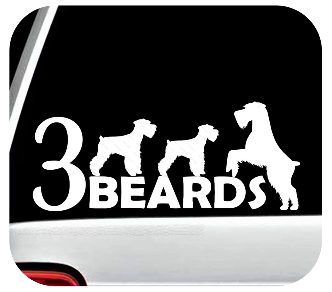 Custom Schnauzer Decal Sticker for Car Window | Schnauzer Decal ...