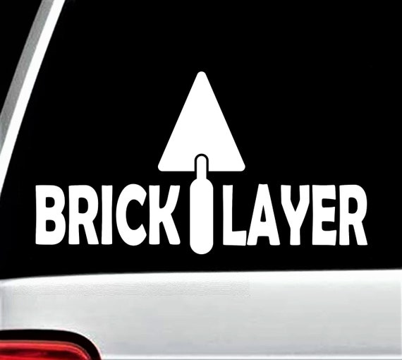 Bricklayer Masonry Trowel Decal Sticker for Car Window BG 770 | Etsy