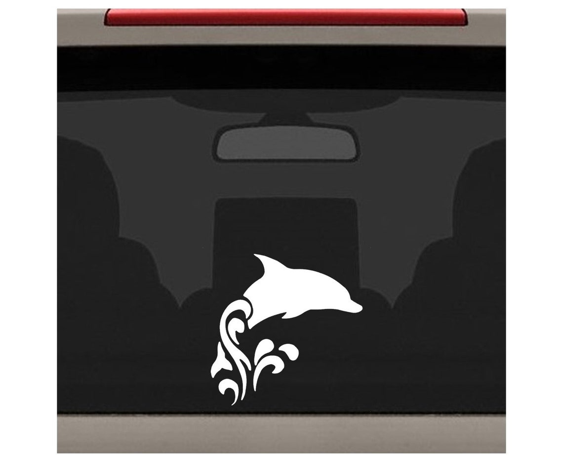 Dolphin Decal Sticker for Car Window Tribal Dolphin Decal - Etsy