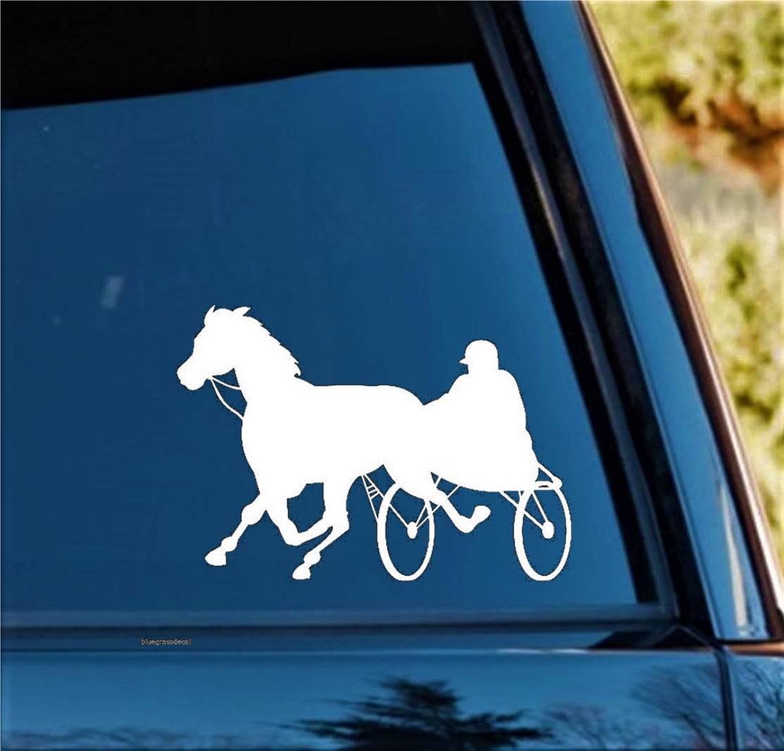 HARNESS RACING HORSE Vinyl Decal Sticker for Car Truck Suv Van Trailer ...