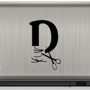 Personalized Letter D Scissors Hair Stylist Hairdresser Hairstylist ...