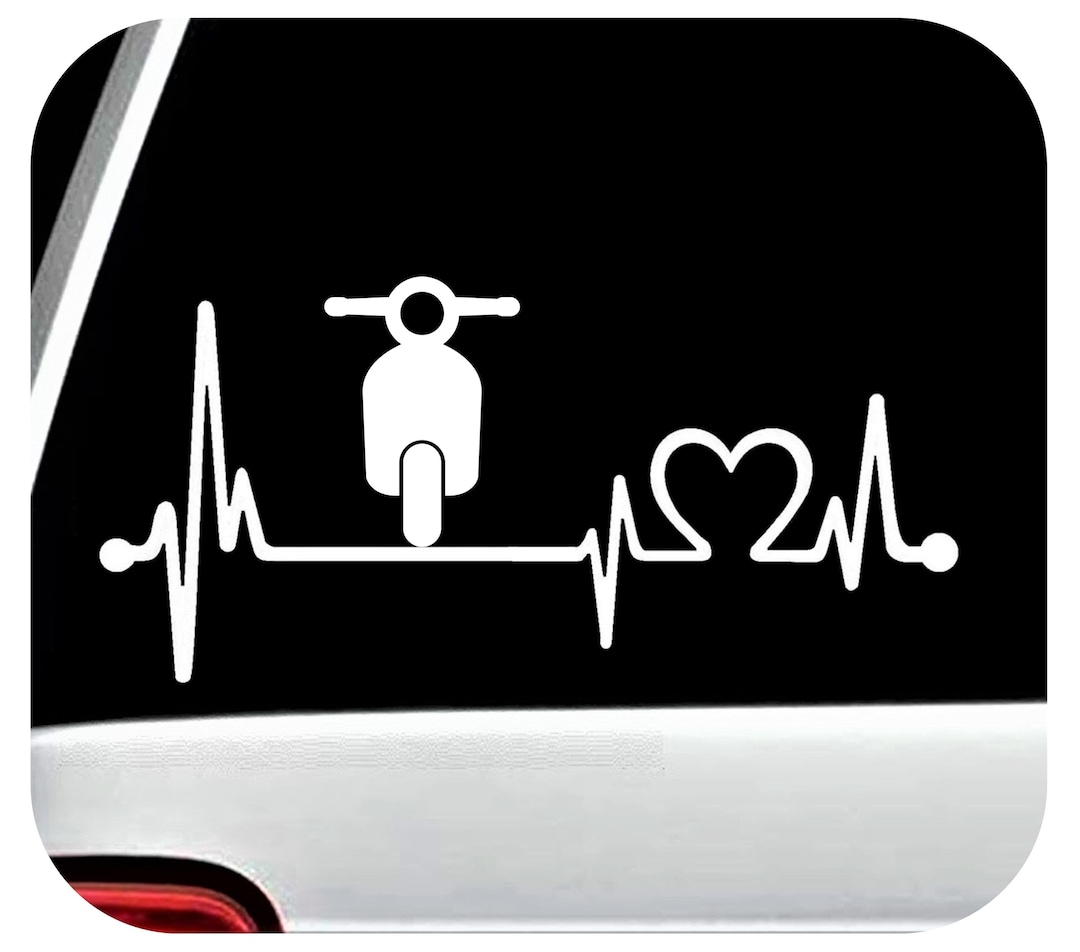 Scooter Moped Heartbeat Lifeline Decal Sticker - Etsy
