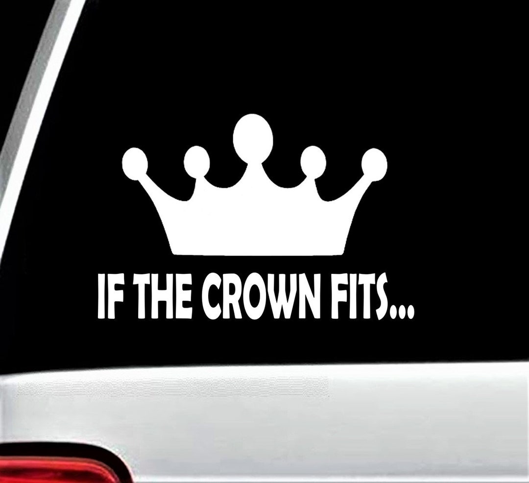 Beauty Pageant Mom If the Crown Fits Decal Sticker for Car Window BG ...