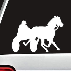 Harness Horse Racing Decal Sticker for Car Window Jockey Sulky Sulkie ...