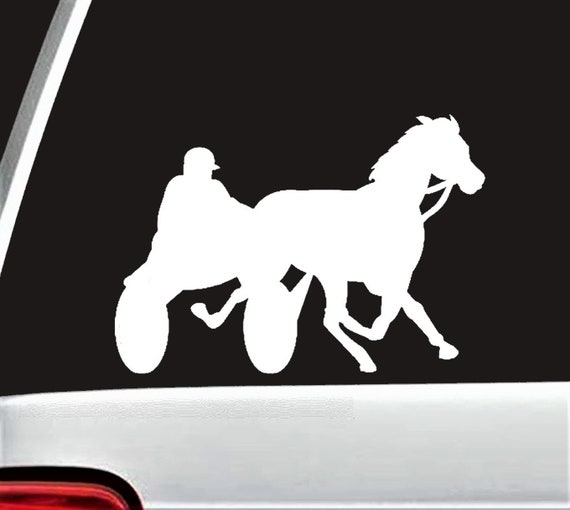 Harness Horse Racing Decal Sticker for Car Window Jockey Sulky | Etsy
