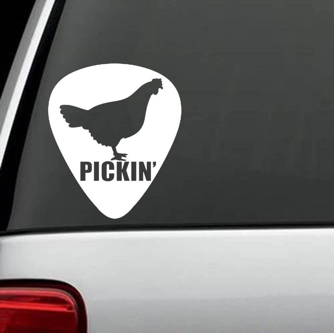 Chicken Pickin' Guitar Pick Shape Decal Sticker G1064 - Etsy