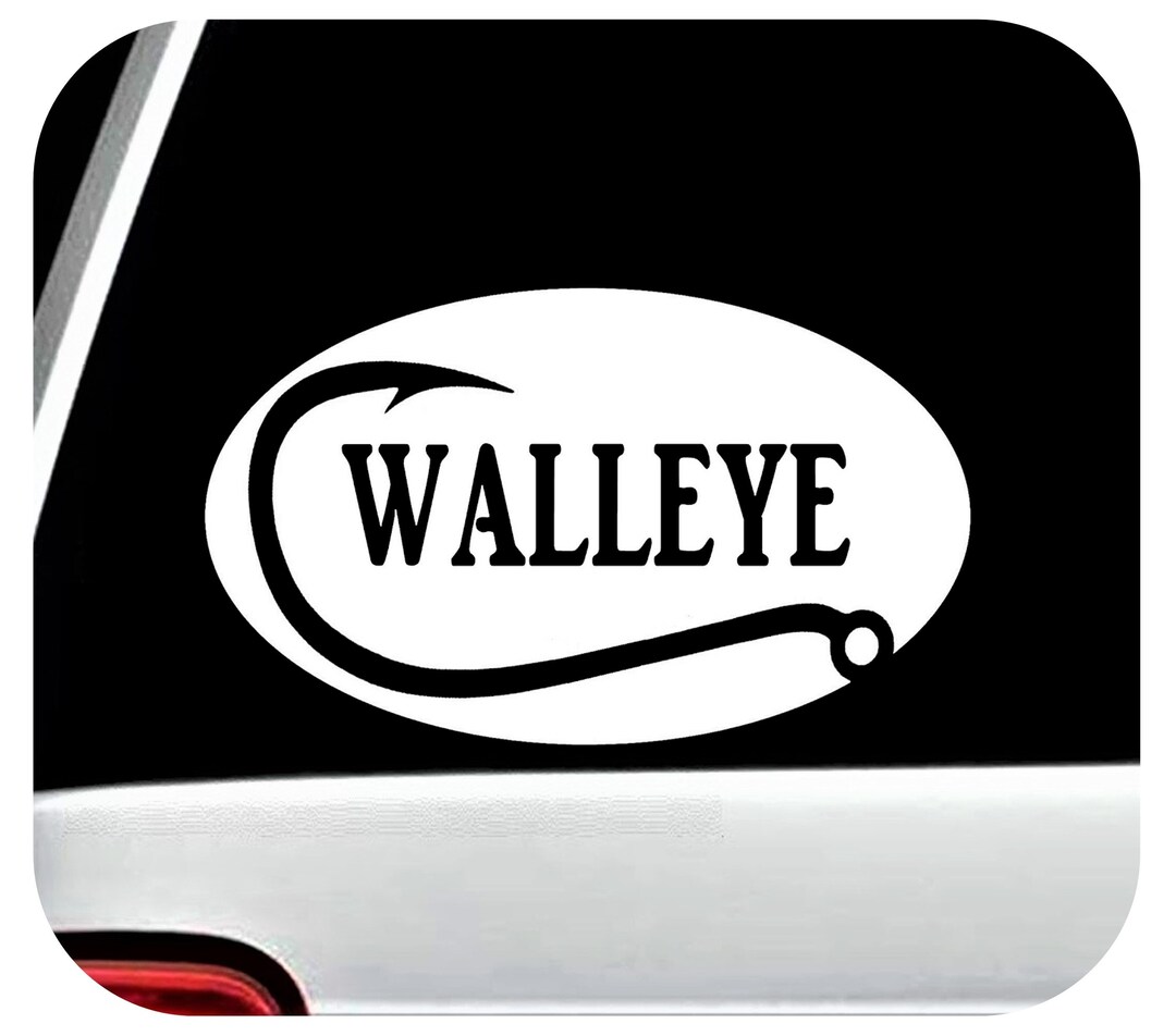 Walleye Fishing Decal | Fishing Sticker for Car Truck Boat Trailer ...