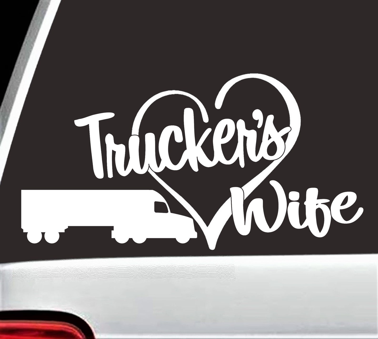 Trucker's Wife Decal Sticker for Car Window BG 779 - Etsy