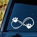 Infinity Paws Heart Decal Sticker for Car Window Dog Mom - Etsy