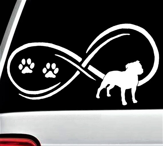 Staffy Staffordshire Bull Terrier Infinity Decal Sticker for | Etsy