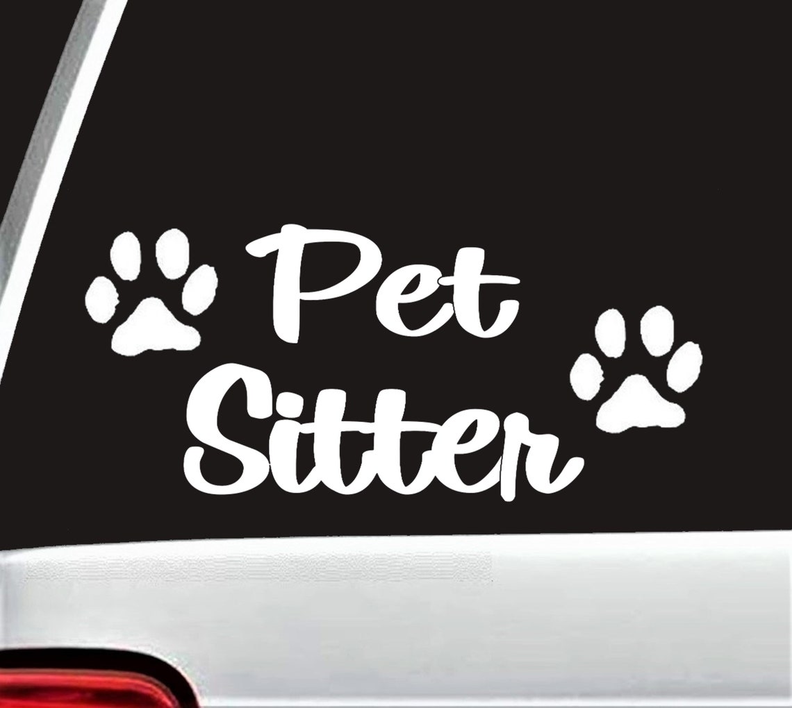 Pet Sitter Paw Decal Sticker for Car Window BG 799 - Etsy
