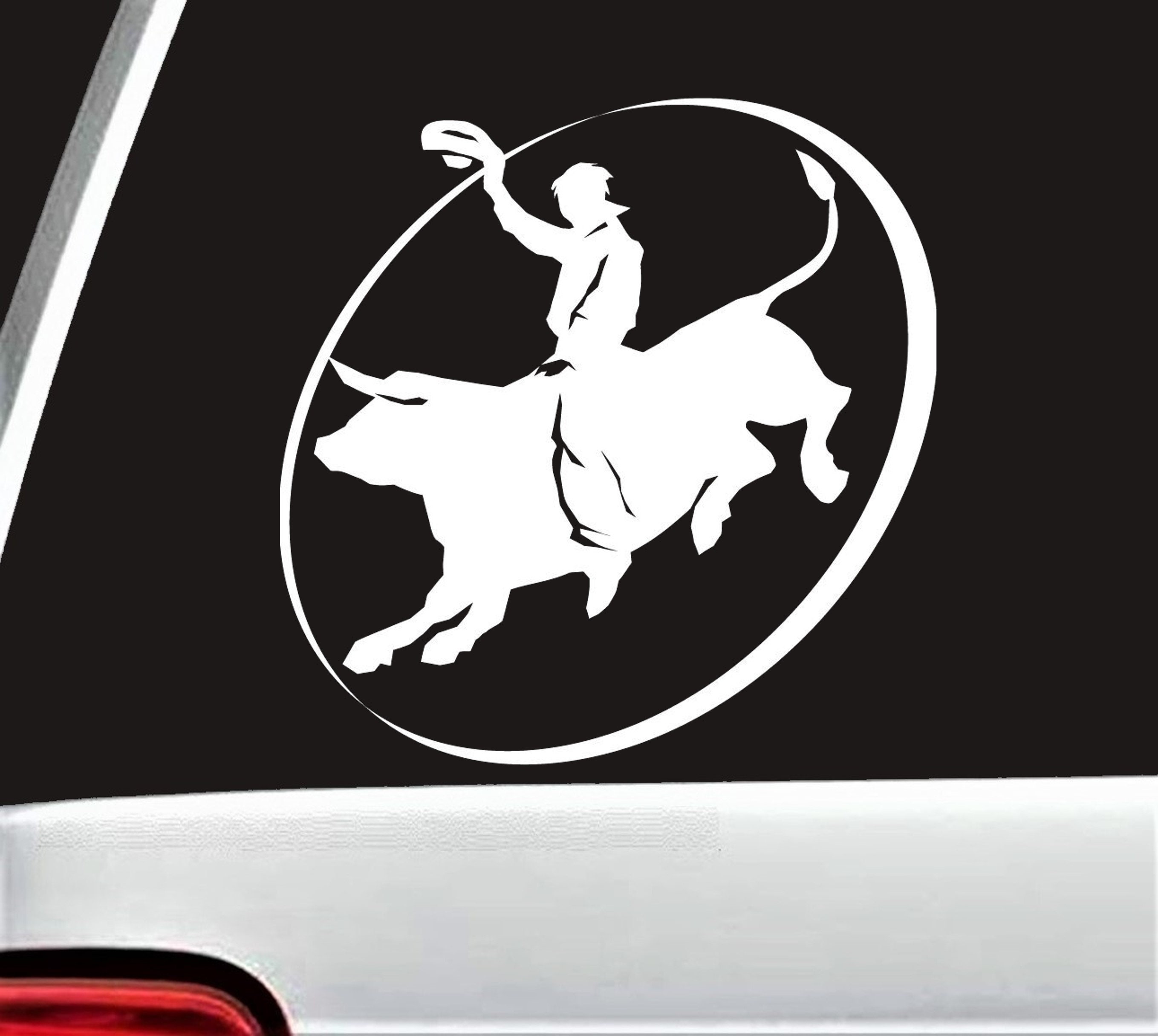 High quality goods ''SIZES" Bull Rider Car Bumper Sticker Decal New ...