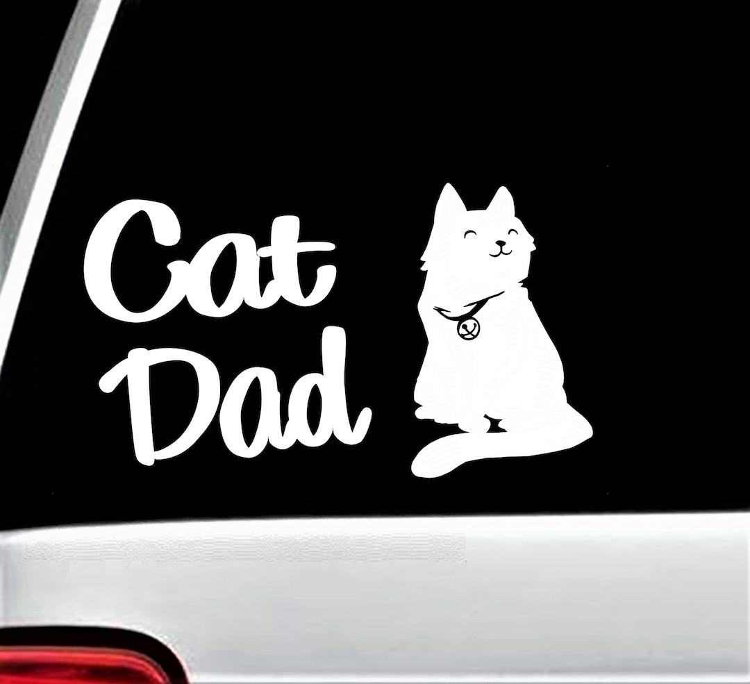 Cat Dad Decal Sticker | Crazy Cat Dad | Cat Lover Decor | Cat Dad Bell ...