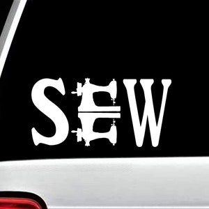 Love to Sew Decal Sticker Set | Sewing Machine Decals for Car Laptop ...