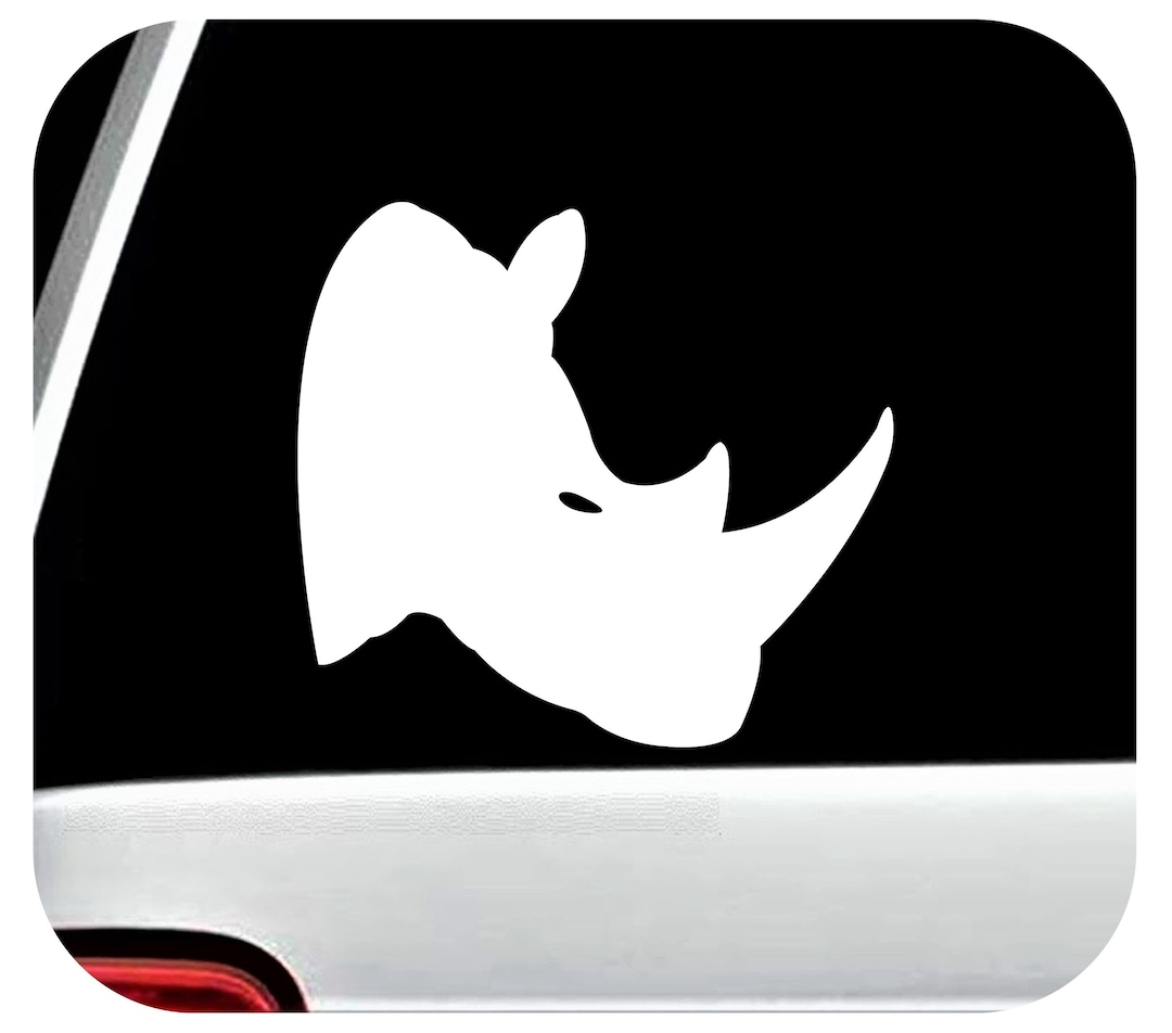 Rhinoceros Decal for Car | Rhino Sticker | Rhino Vinyl Sticker ...