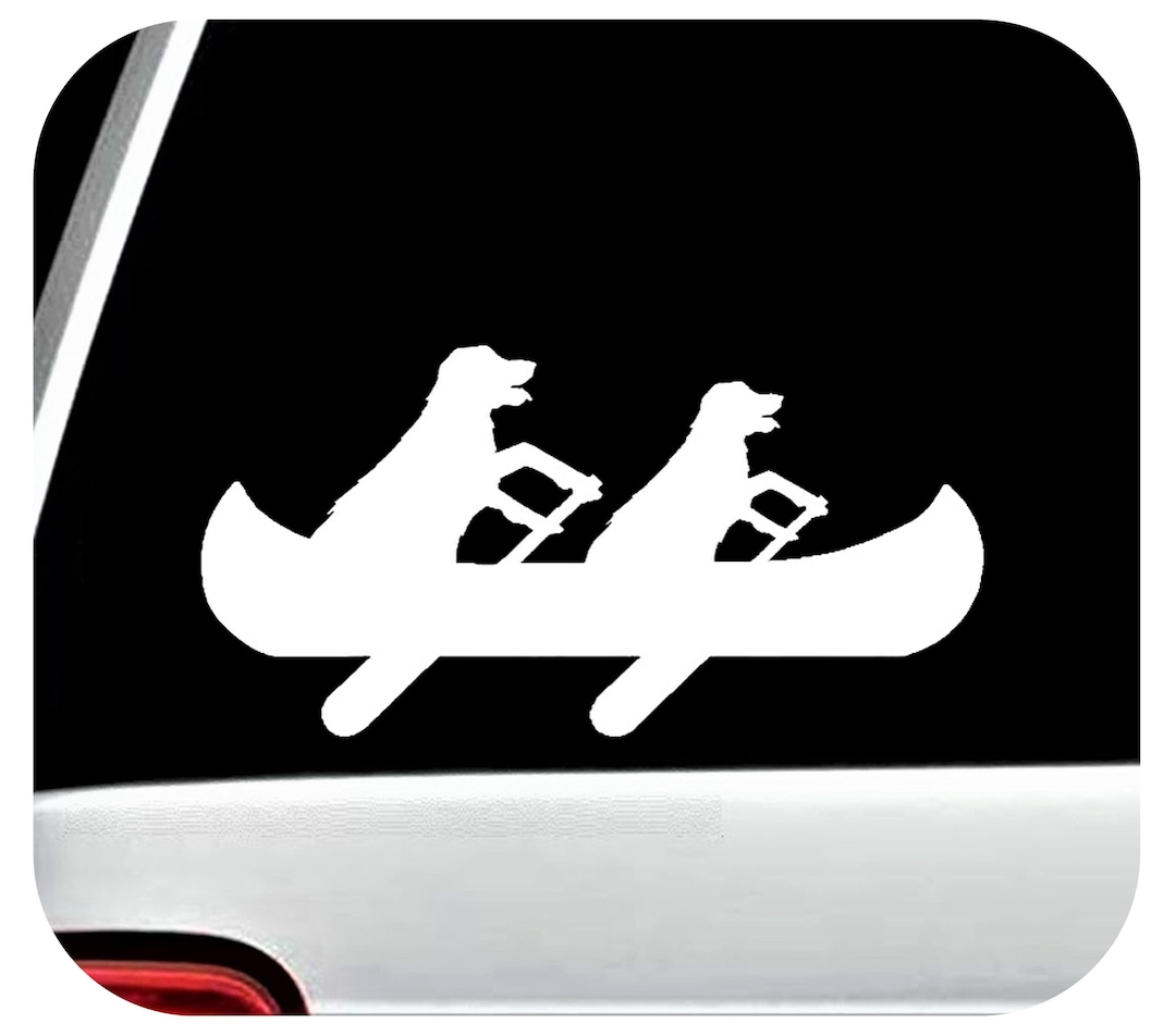 Custom Kayak Decals | Canoe Decal | Canoe Sticker | Dogs Rowing Canoe ...