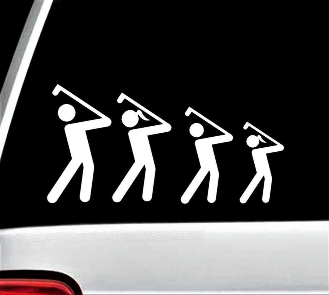 Golf Family Decal Sticker | Personalized Golf Decal for Car | Gift for ...