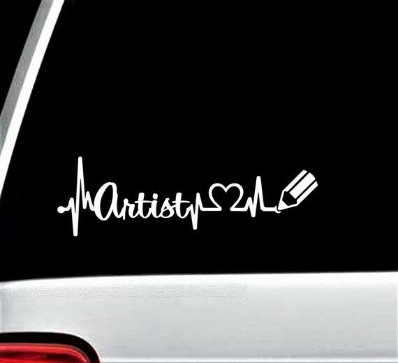 Artist Heartbeat Lifeline Decal Sticker for Car Window - Etsy