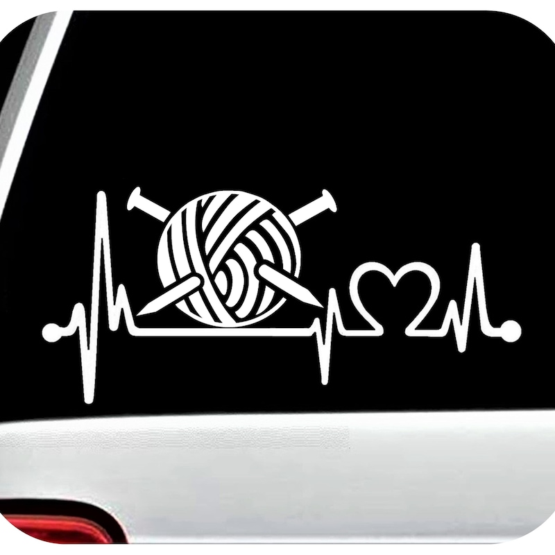 Knitting Vinyl Decal - Etsy