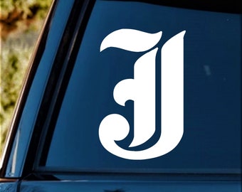 Old English Letter M Initial Vinyl Decal Sticker Diploma Font - Etsy