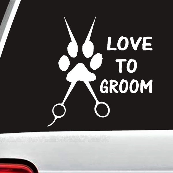 Dog Grooming Car Decals - Etsy