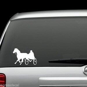 HARNESS RACING HORSE Vinyl Decal Sticker for Car Truck Suv Van Trailer ...