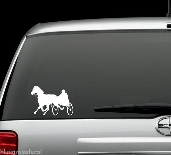 HARNESS RACING HORSE Vinyl Decal Sticker for Car Truck Suv Van Trailer ...