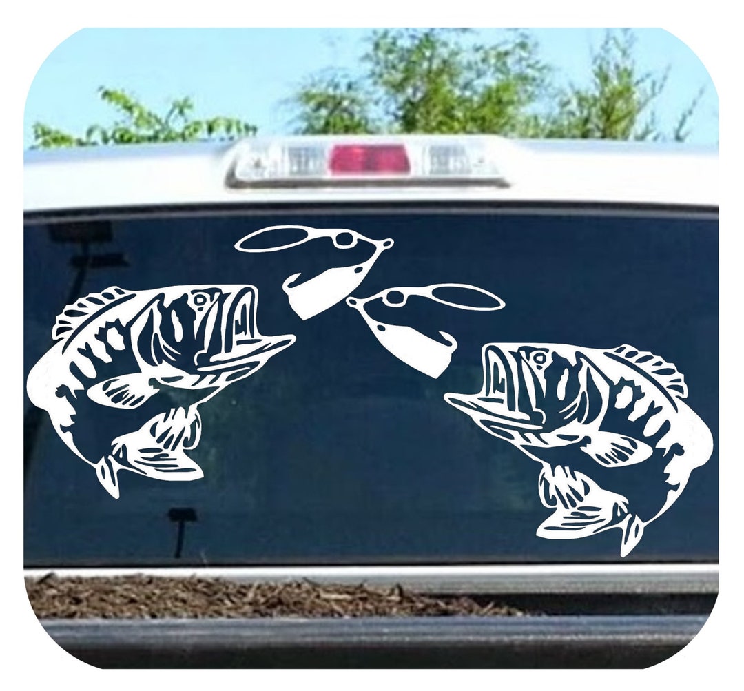 Bass Fishing Spinner Bait Vinyl Decal Sticker Set for Truck Window - Etsy