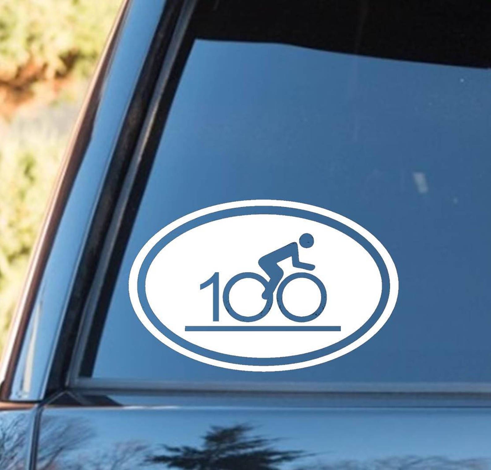 Bicycling Cycling 100 Mile Bike Race Decal Sticker Oval | Etsy
