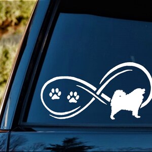 Samoyed Infinity Dog Decal Sticker for Car Truck SUV Van Window or ...