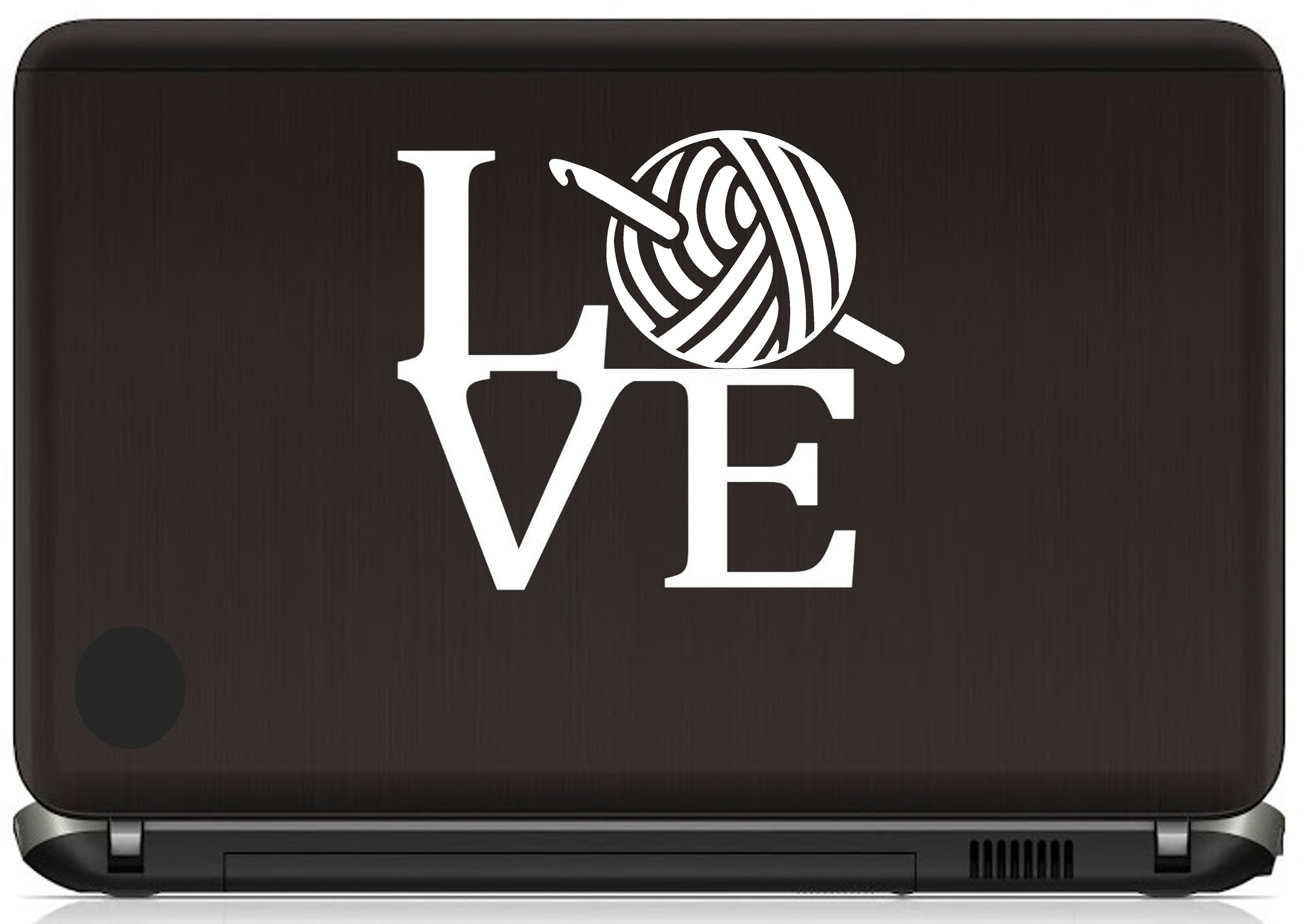 Love to Crochet Decal Sticker Crochet Hook Yarn Decal | Etsy