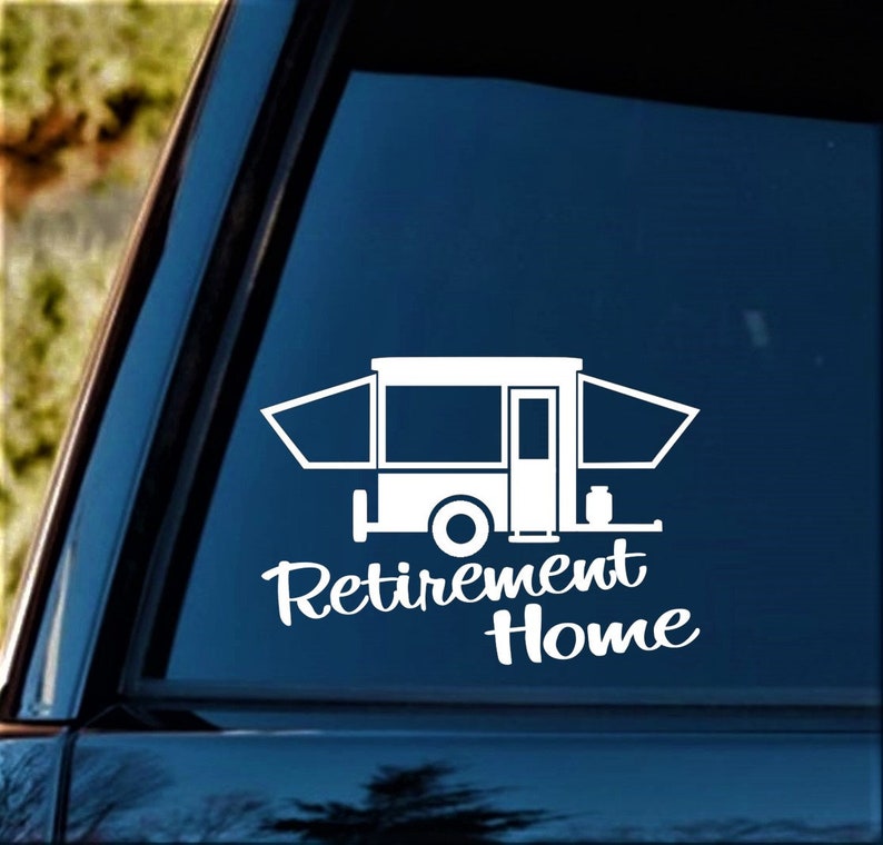 Retirement Home Pop up Camper Trailer Decal Sticker for Car - Etsy