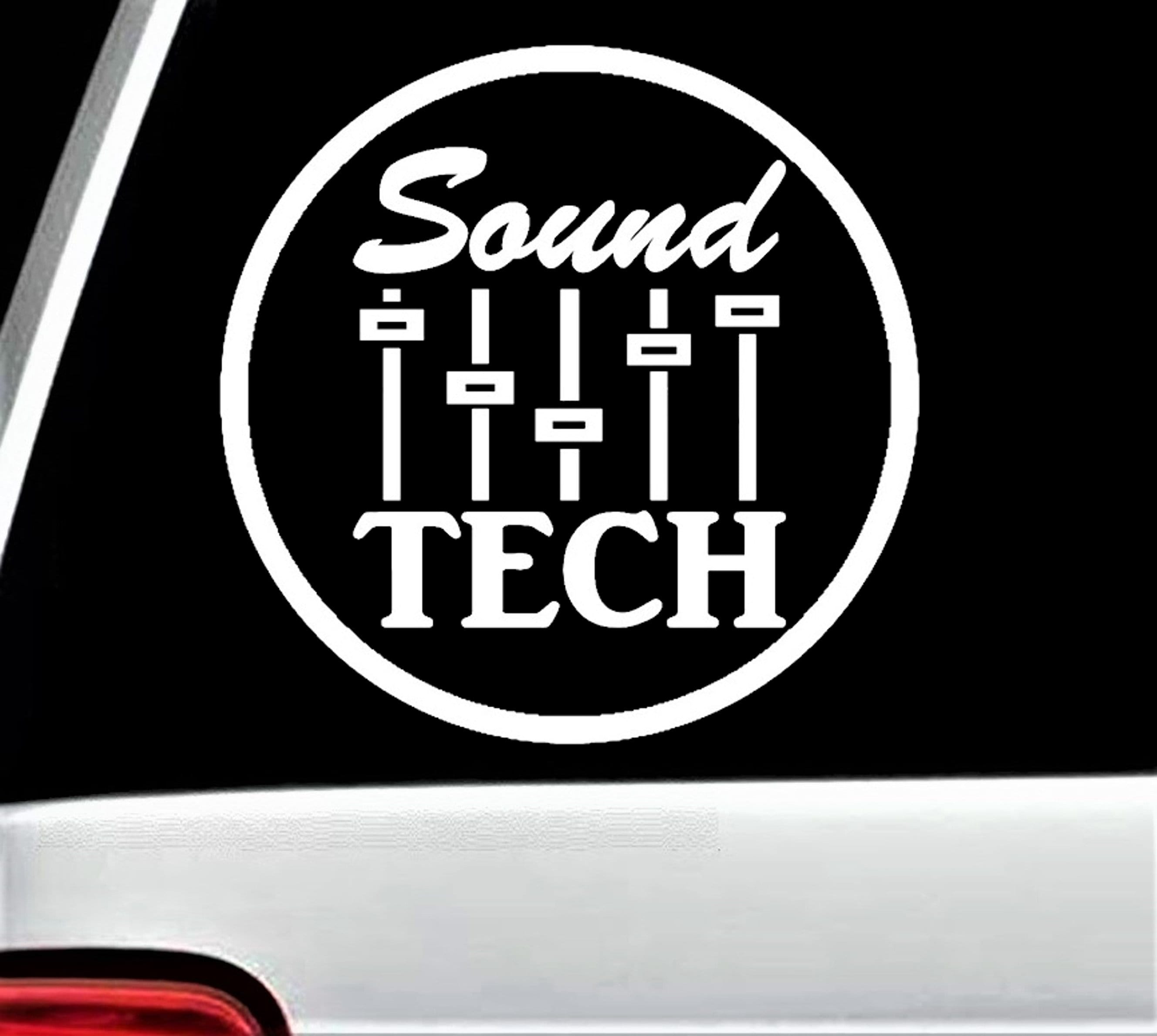 Sound Tech Decal Sticker Music Mixer DJ Amplifier Drums Guitar - Etsy