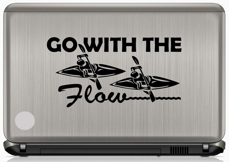 Go With the Flow Kayak Decal Sticker for Car Window Kayak - Etsy