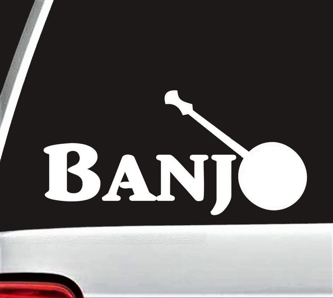 Bluegrass Music Banjo Decal Sticker for Car Window | D1090 - Etsy