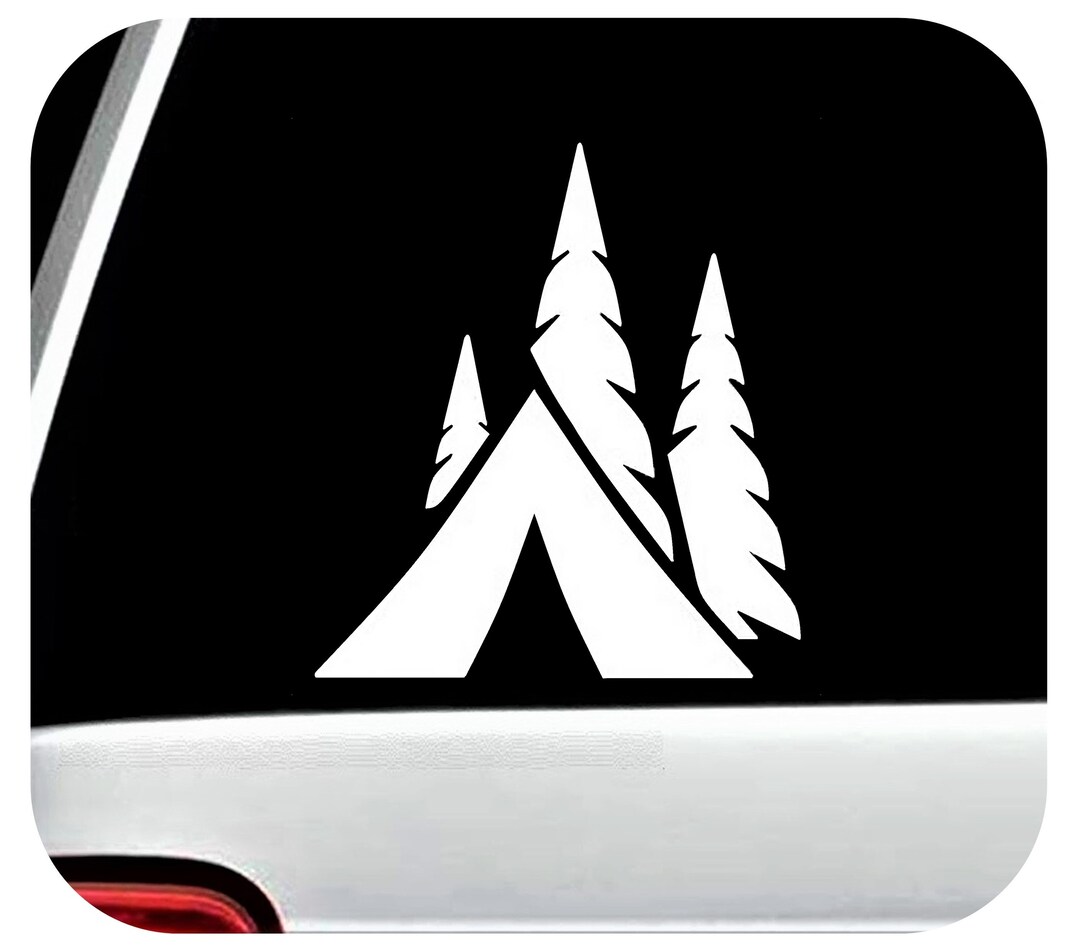 Camping Tent Decal for Car Window | Camper Sticker | BG 927 - Etsy