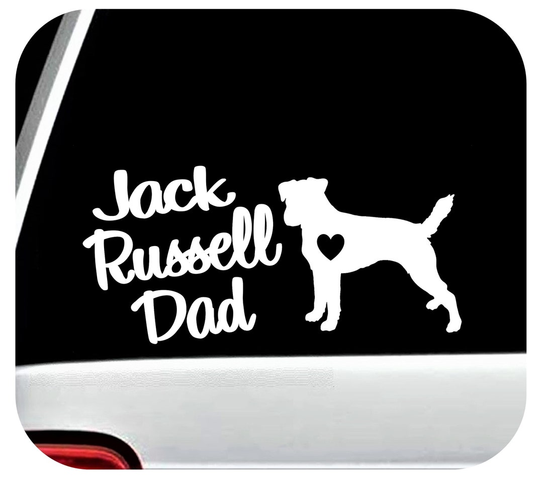 Jack Russell Dad Decal Sticker | Jack Russell Gifts | Jack Russell Car ...