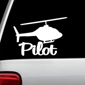 Helicopter Pilot Decal Sticker for Car Window 7.0 Inch BG 250 - Etsy