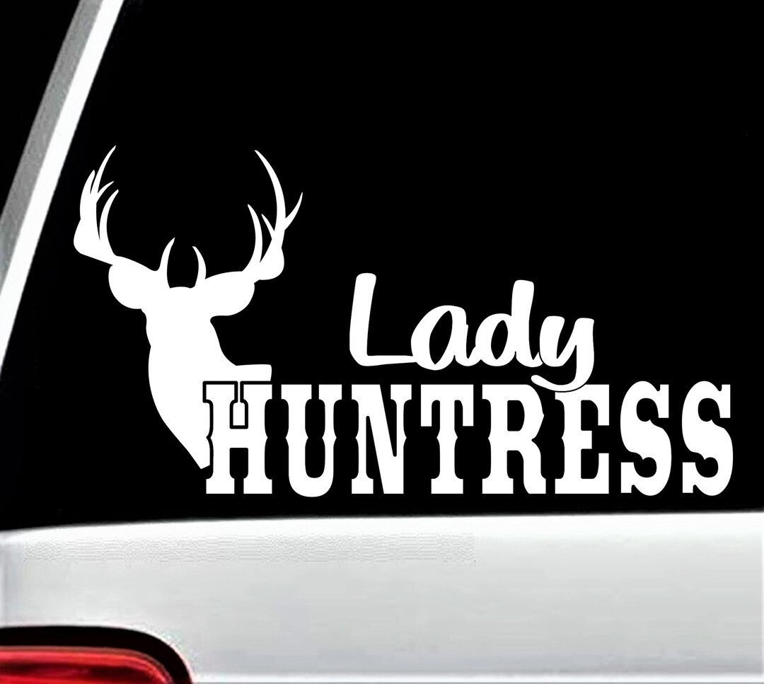 Lady Huntress Deer Hunting Decal Sticker | Womens Bowhunting Decal ...