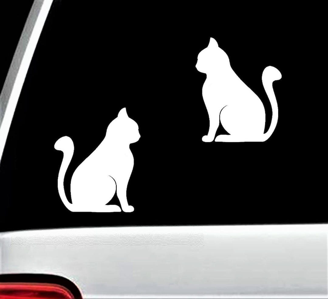 2-count Cat Decal Sticker for Car Window | BG 749 - Etsy