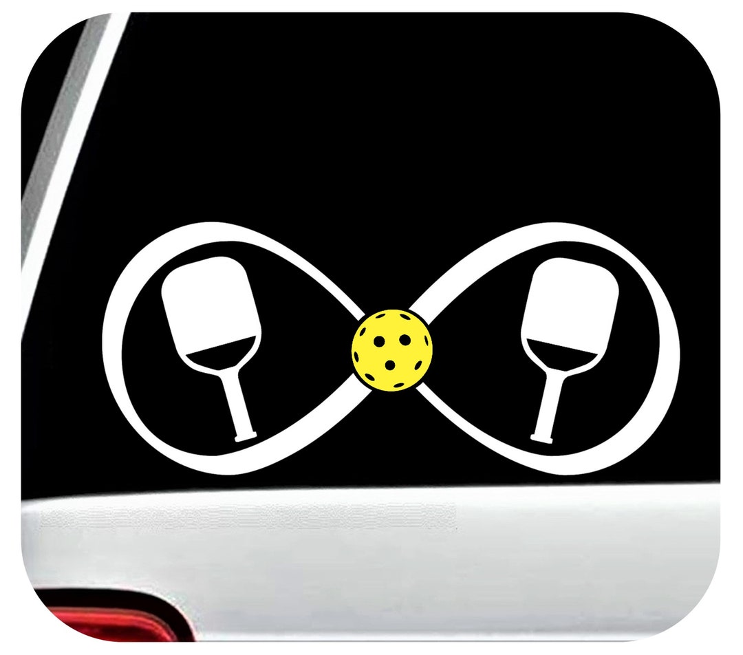 Pickleball Decal Sticker for Car Window | Pickleball Paddle Infinity ...