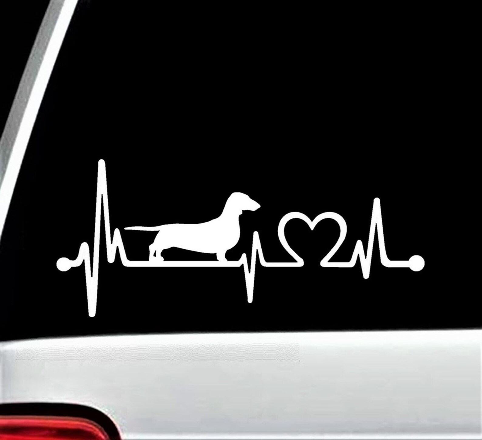 Dachshund Doxie Heartbeat Lifeline Dog Decal Sticker K1025 - Etsy