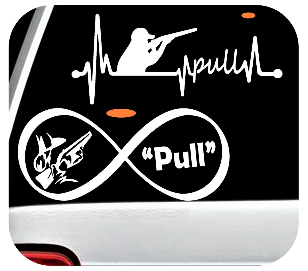 Skeet Sport Trap Shooting Heartbeat Lifeline and Infinity Decal ...