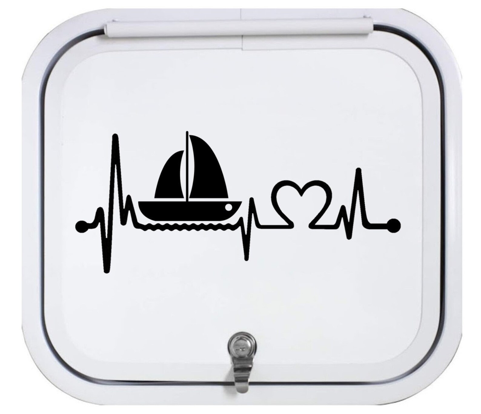 Sailboat Sailing Heartbeat Lifeline Decal Sticker for Car | Etsy
