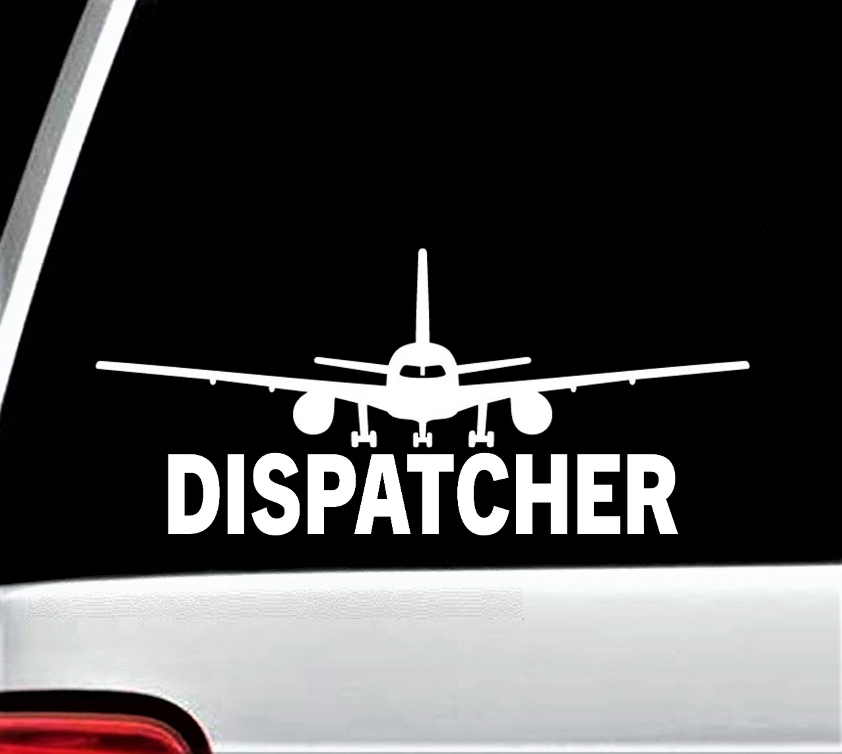 Airplane Dispatcher Decal Sticker for Car Window | BG 902 - Etsy