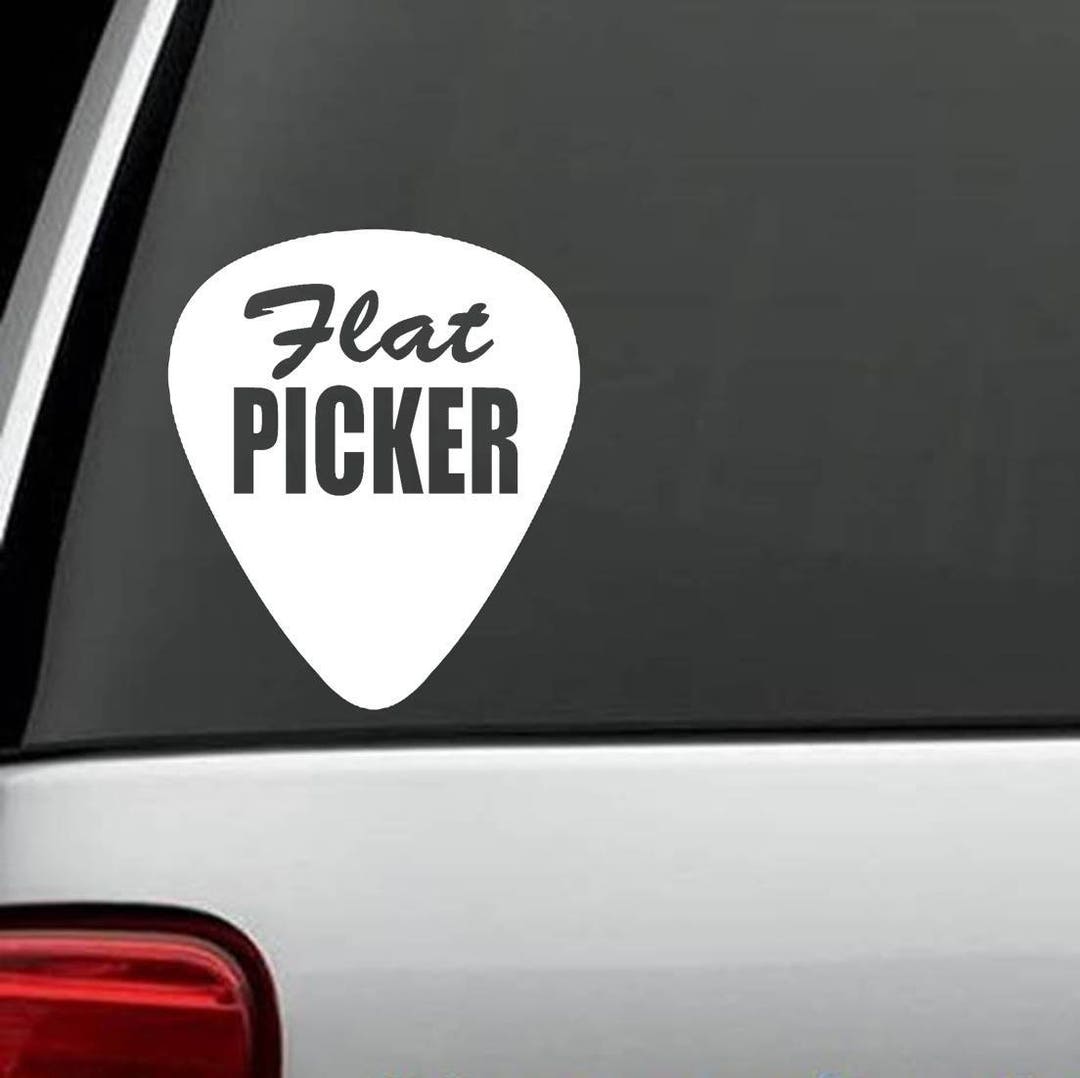 Acoustic Guitar Decal | Flat Picker Guitar Picks Sticker | Acoustic ...